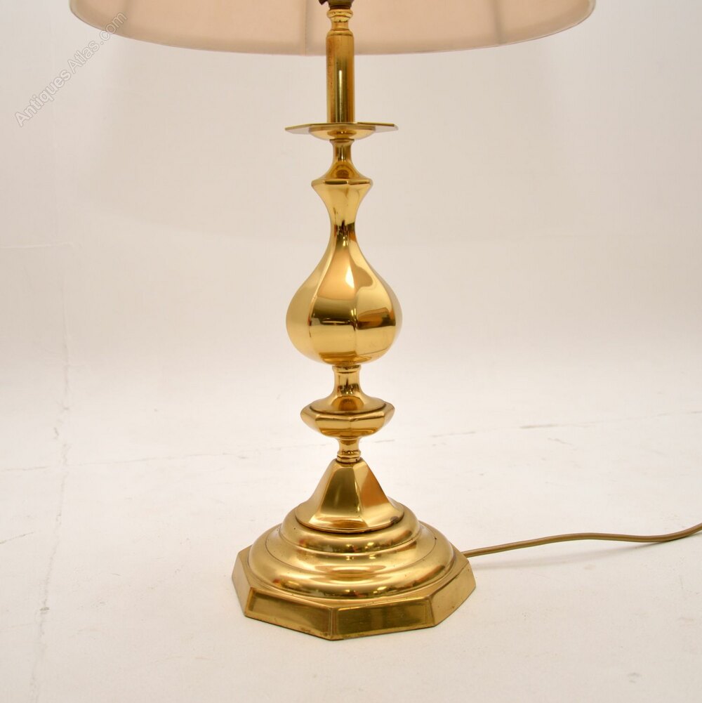 Antiques Atlas - Pair Of Vintage Brass Table Lamps as592a10617 / 8708