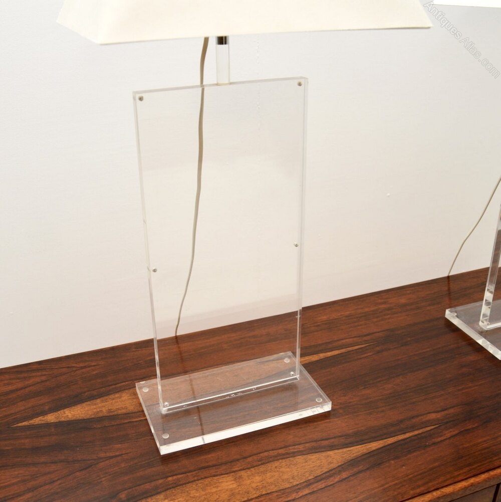 Antiques Atlas - Pair Of Vintage French Acrylic Table Lamps as592a11837 ...