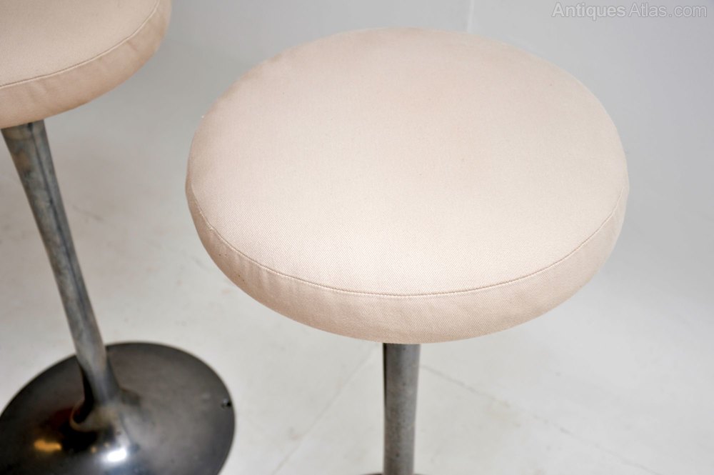 Antiques Atlas - Pair Of Vintage Steel Tulip Bar Stools
