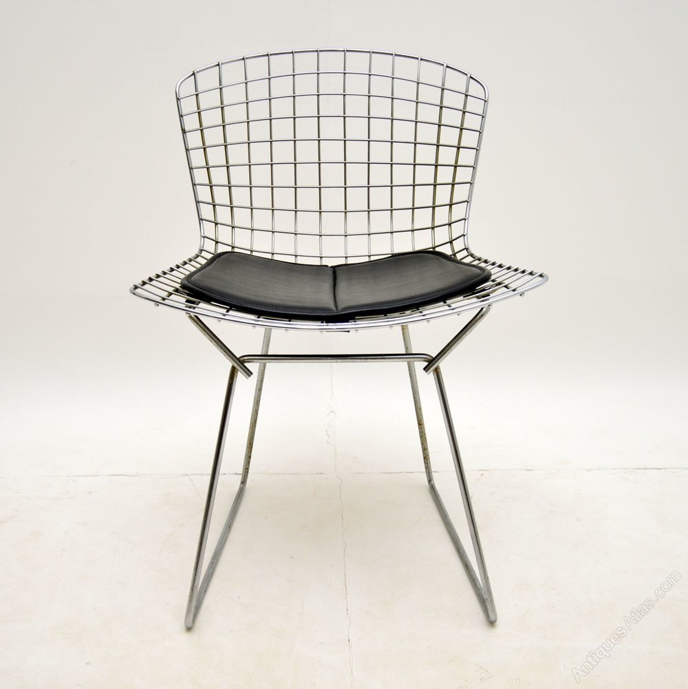 Antiques Atlas - Pair Of Vintage Wire Chairs By Harry Bertoia