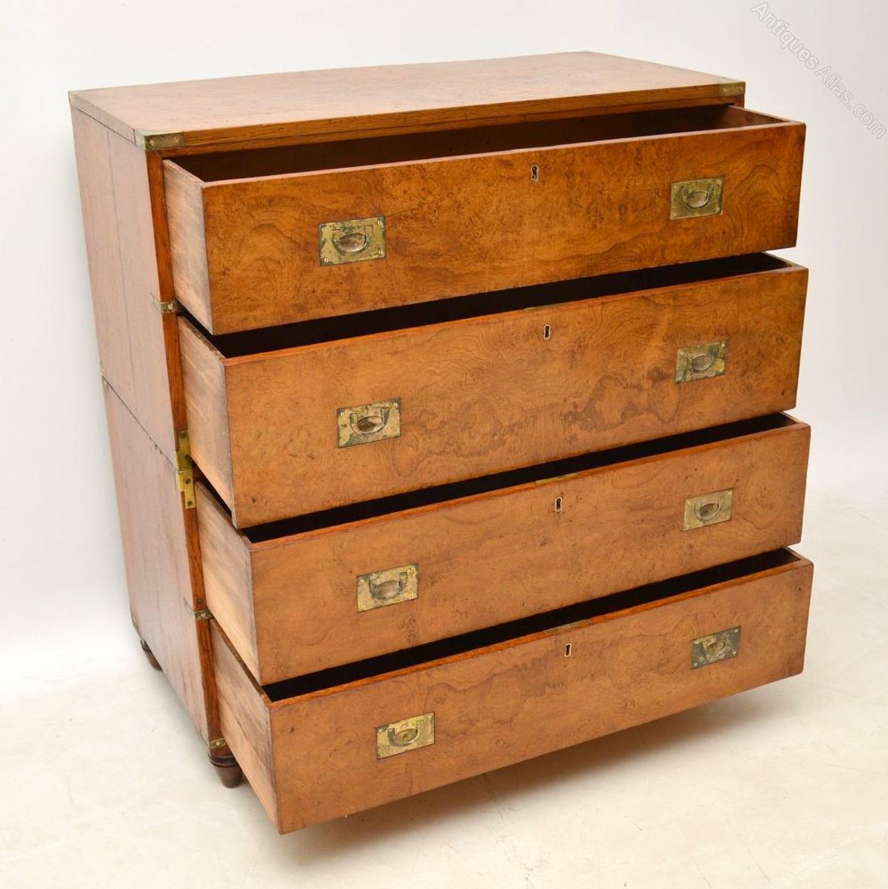 Pollard Oak Military Campaign Chest Of Drawers - Antiques Atlas