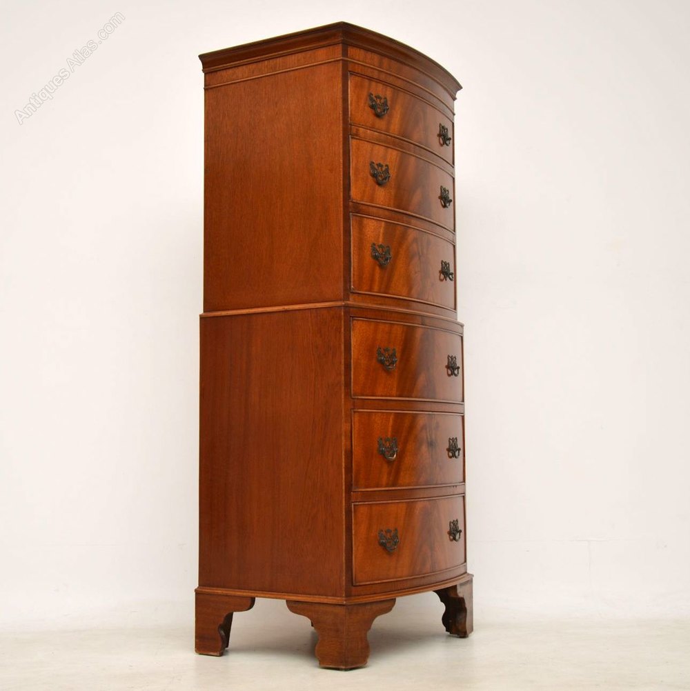 Slim Antique Mahogany Chest On Chest as592a1116 - Antiques Atlas