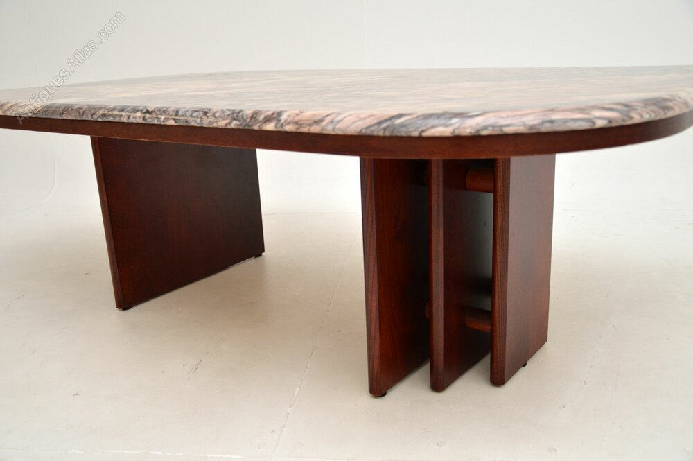 Antiques Atlas - Vintage Danish Marble Top Coffee Table