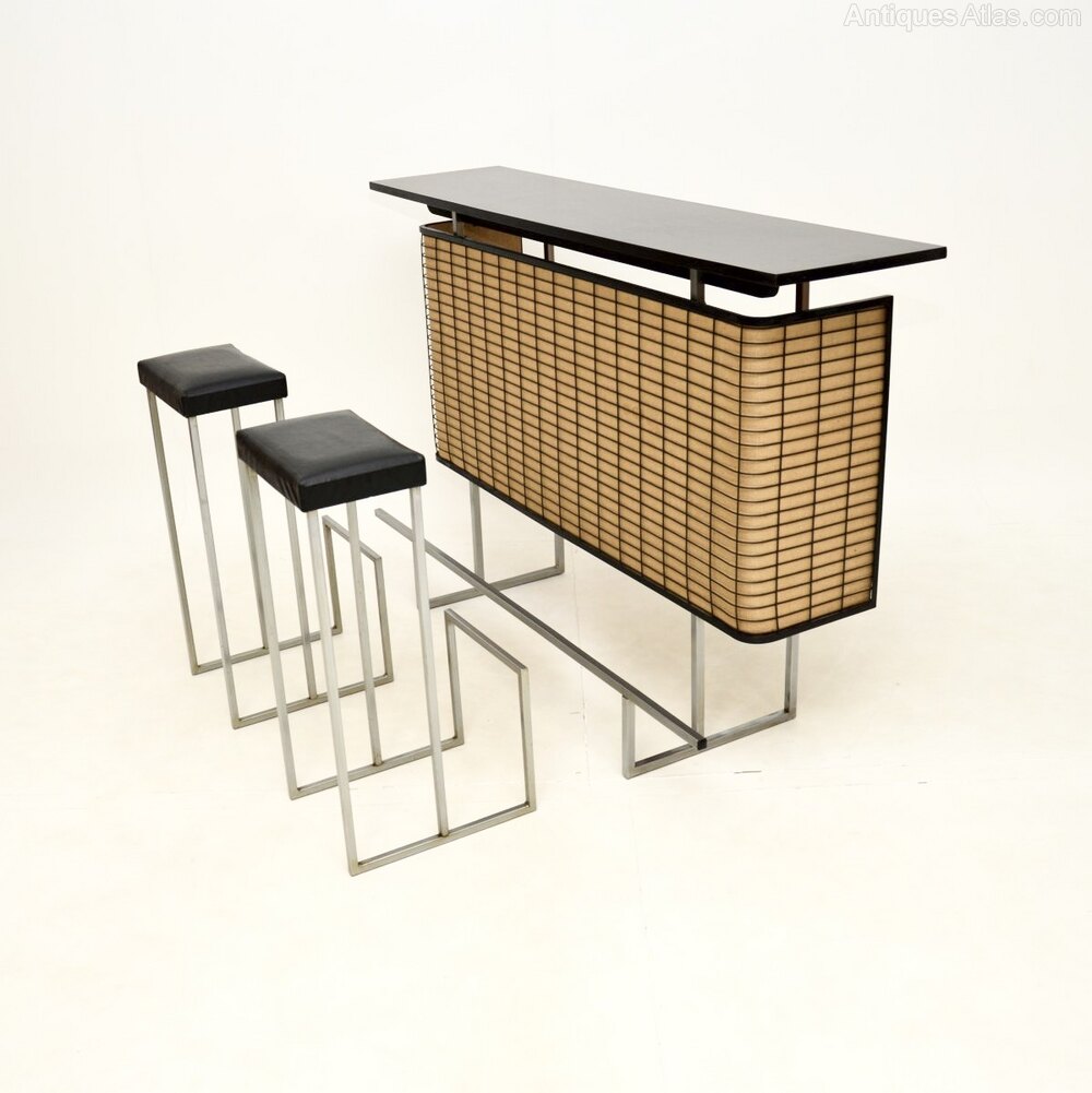 Antiques Atlas - Vintage Drinks Bar And Pair Of Bar Stools as592a12282 ...