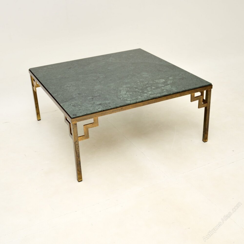 Antiques Atlas - Vintage French Brass And Marble Coffee Table ...