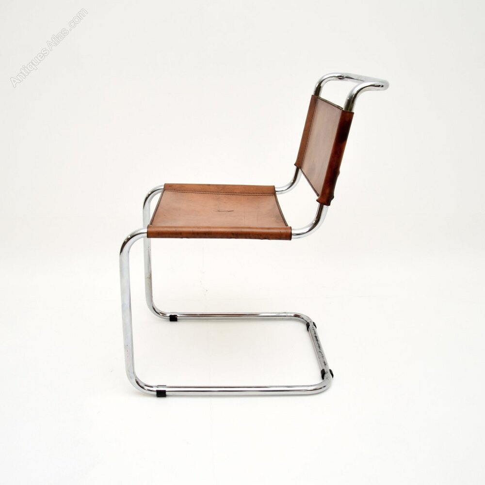 Antiques Atlas - Vintage Leather And Chrome S33 Chair By Mart Stam ...