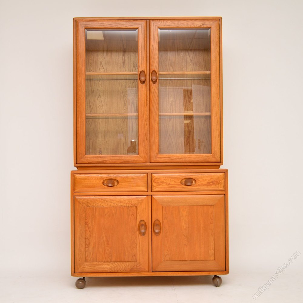 Antiques Atlas - Vintage Solid Elm Bookcase / Cabinet By Ercol