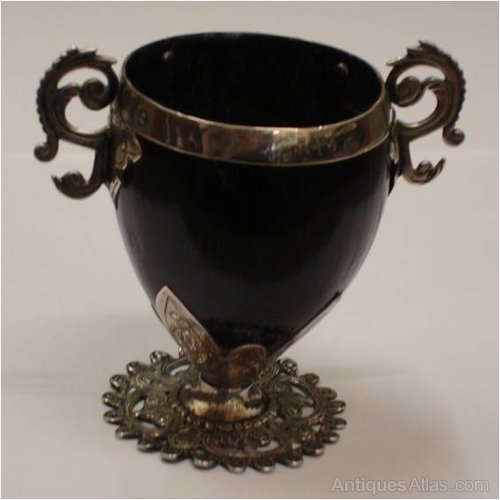 Antiques Atlas - An Impressive Silver Mounted Coconut Cup