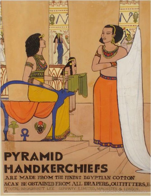 Antiques Atlas - ‘Pyramid Handkerchiefs’, Original Artwork
