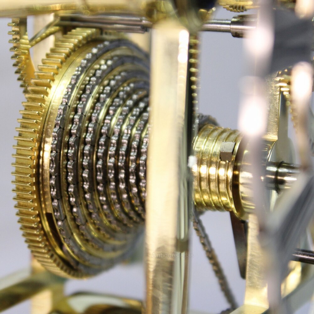 Antiques Atlas - A Rare And Small, English Skeleton Clock By Winter ...
