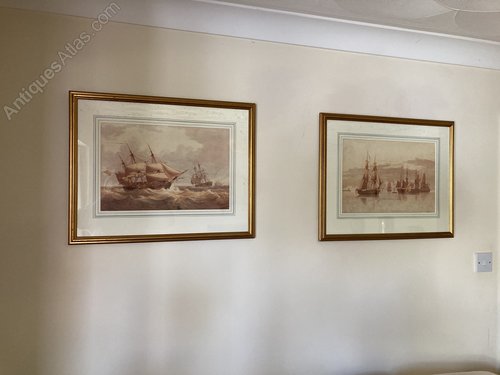 Antiques Atlas - William Joy 1803 To 1867 Pair Nautical Watercolour ...