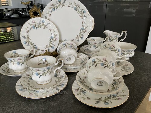 Antiques Atlas - Vintage Royal Albert Brigadoon Fluted Gilted Tea Set ...