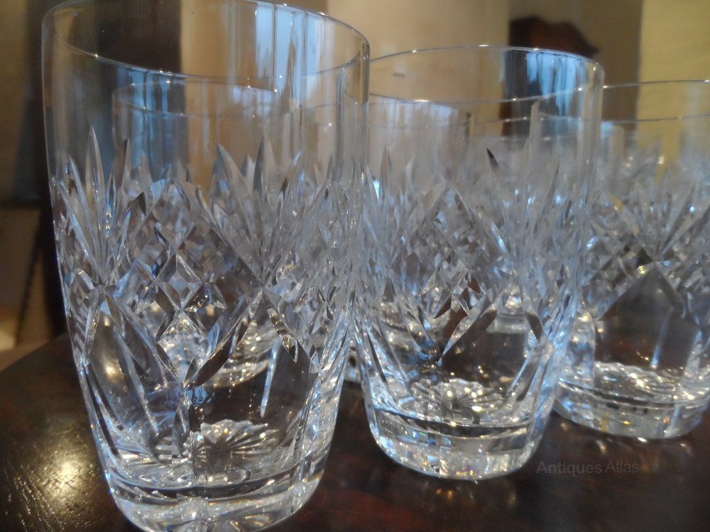 Antiques Atlas - Set Of Six Vintage Cut Glass Large Tumblers as511a982 ...