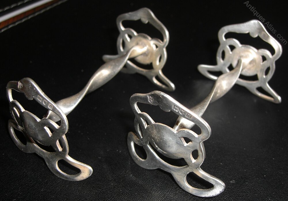 Antiques Atlas - Art Nouveau Hallmarked Silver Knife Rest as092a185 ...