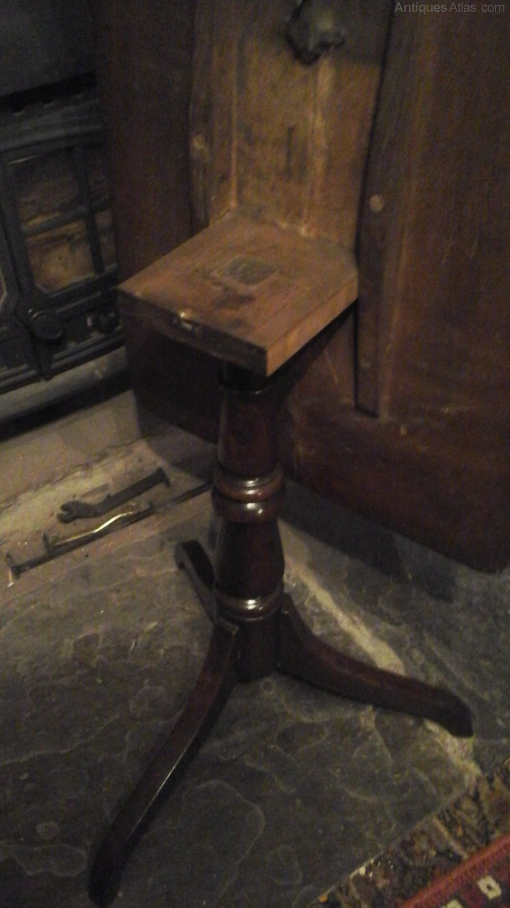 Rectangular Oak Tilt Top Tripod Table - Antiques Atlas