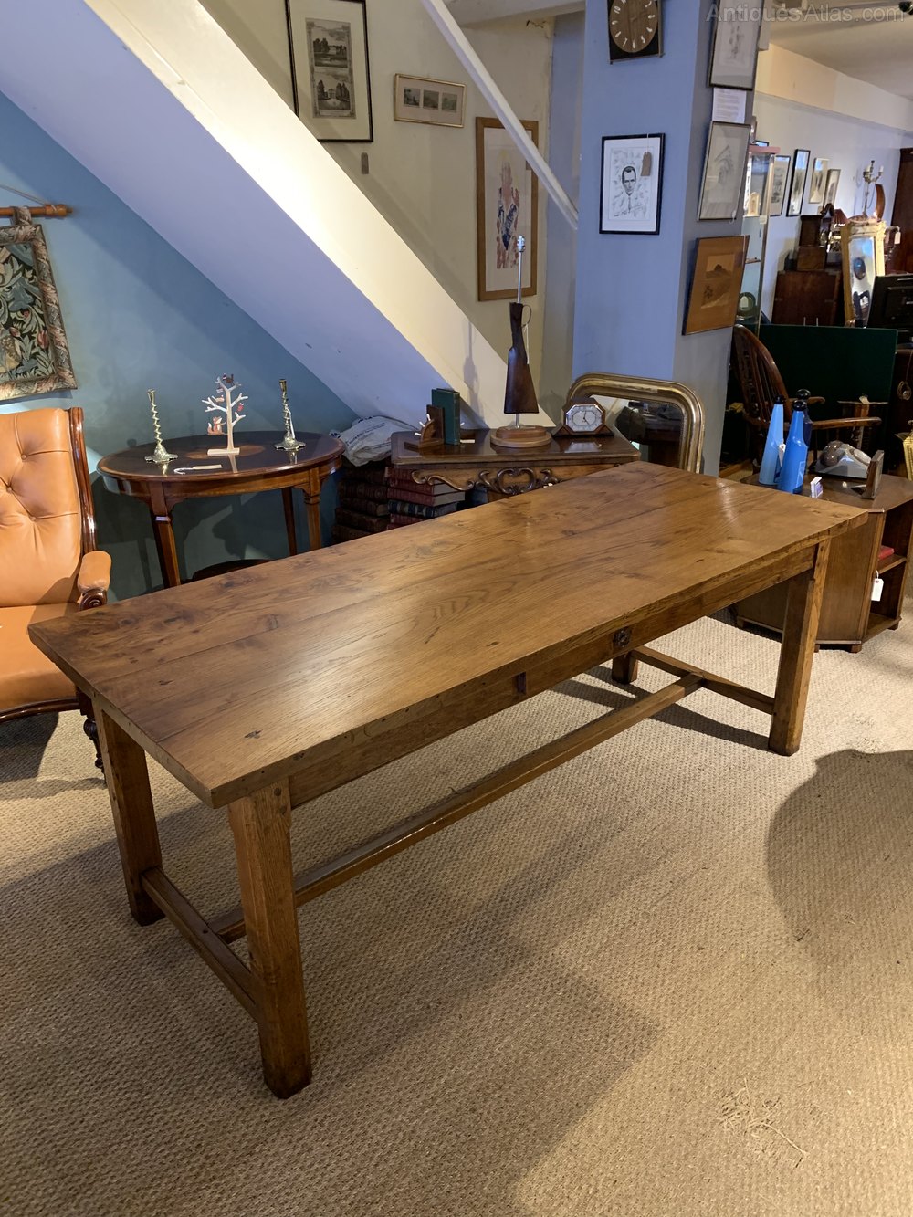 Farm Table Oak 2 Meters - Antiques Atlas