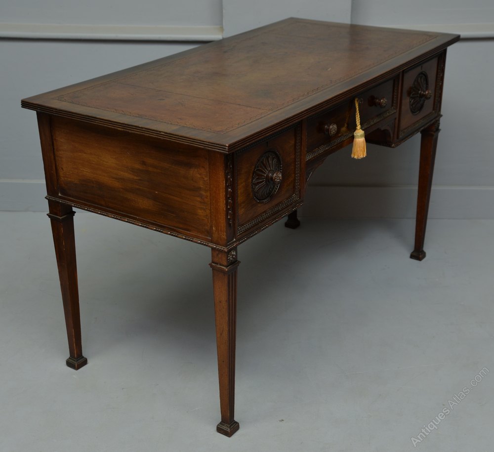 Neoclassical Adam Design Mahogany Writing Table - Antiques Atlas