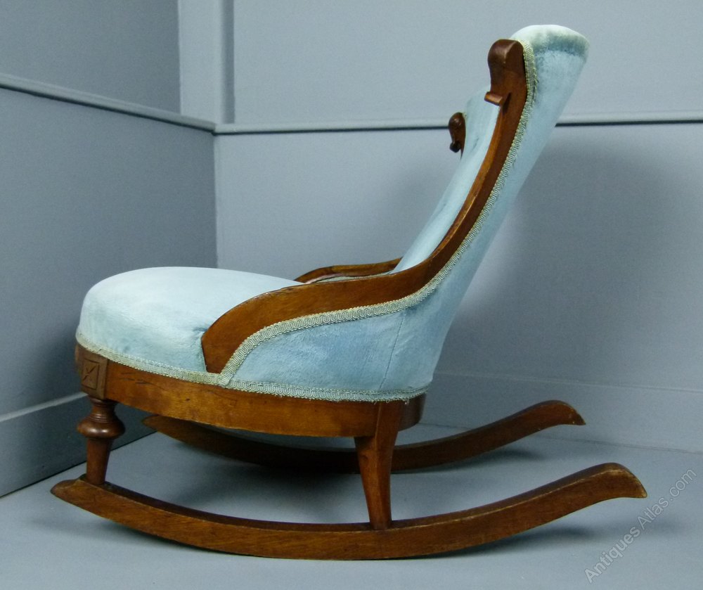 Unusual Victorian Button-Back Tub Rocking Chair - Antiques Atlas