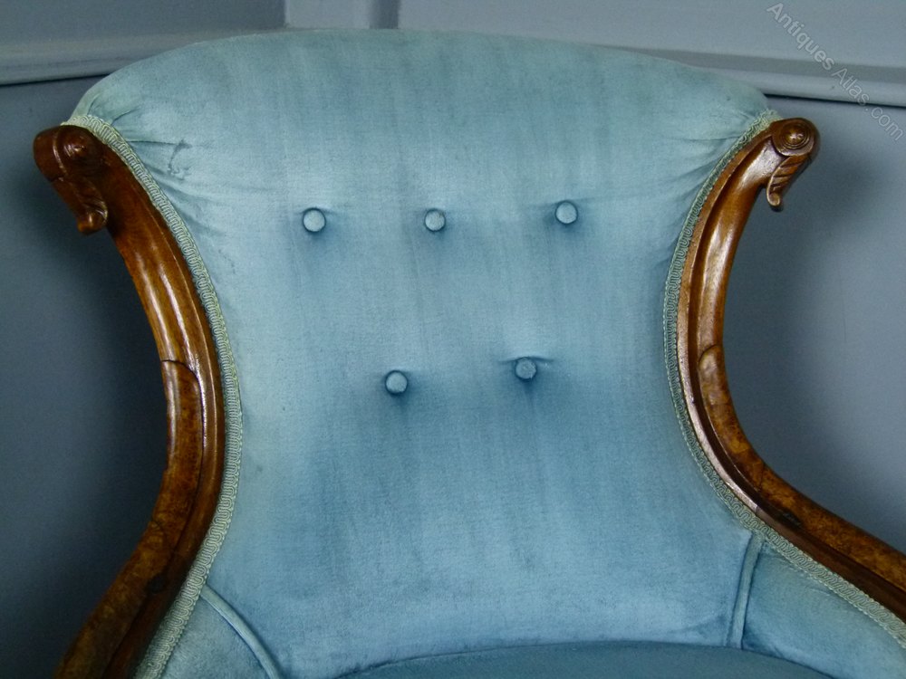 Unusual Victorian Button-Back Tub Rocking Chair - Antiques Atlas