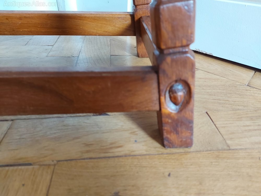 Antiques Atlas - Late Arts & Crafts Oak Acorn Man Side Table