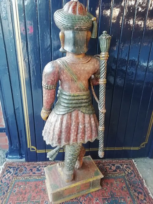 Antiques Atlas - Unusual Hardwood Carved Indian Figure.