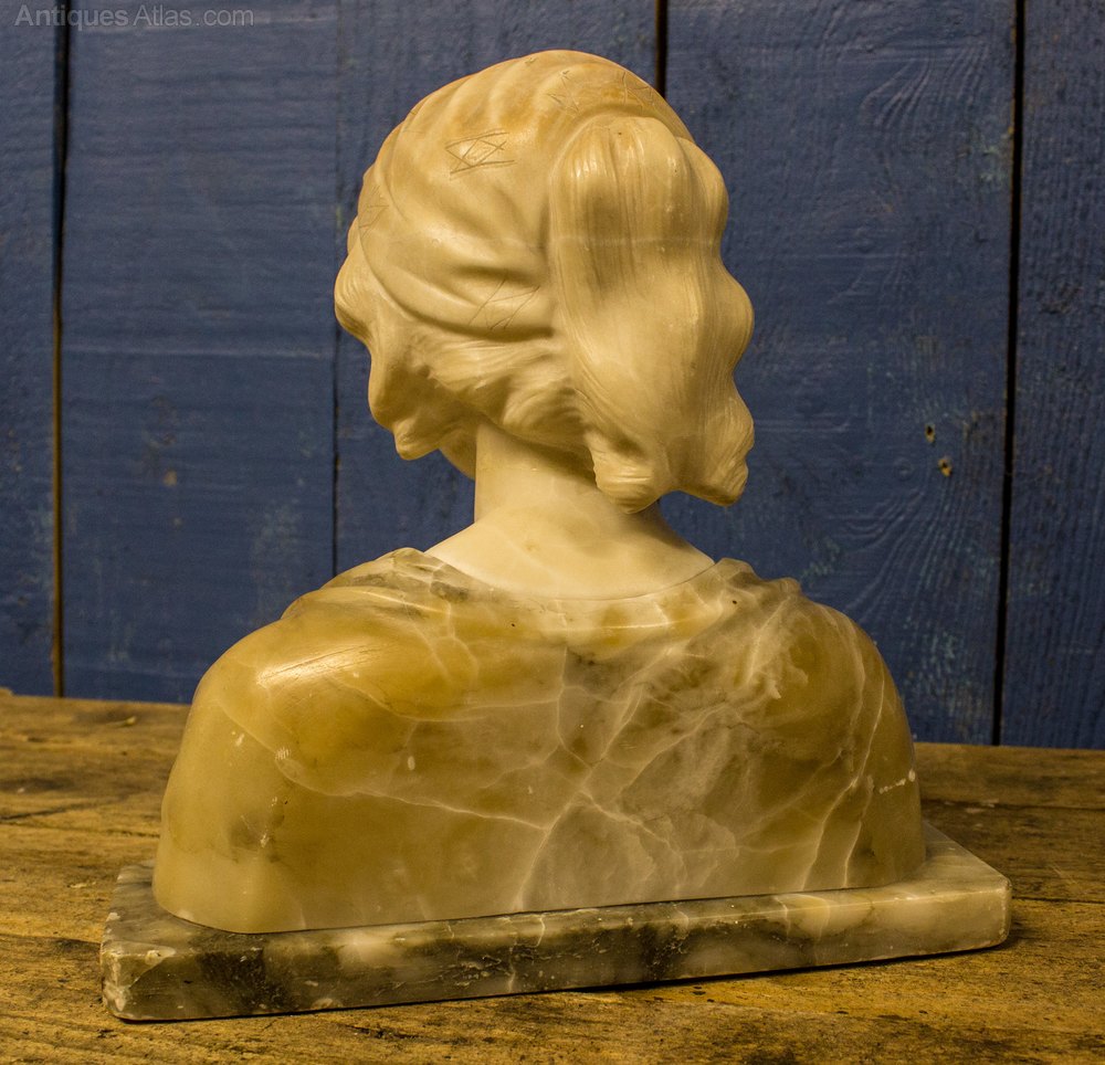 Antiques Atlas - Alabaster Marble Bust Of A Lady. 19th Century.