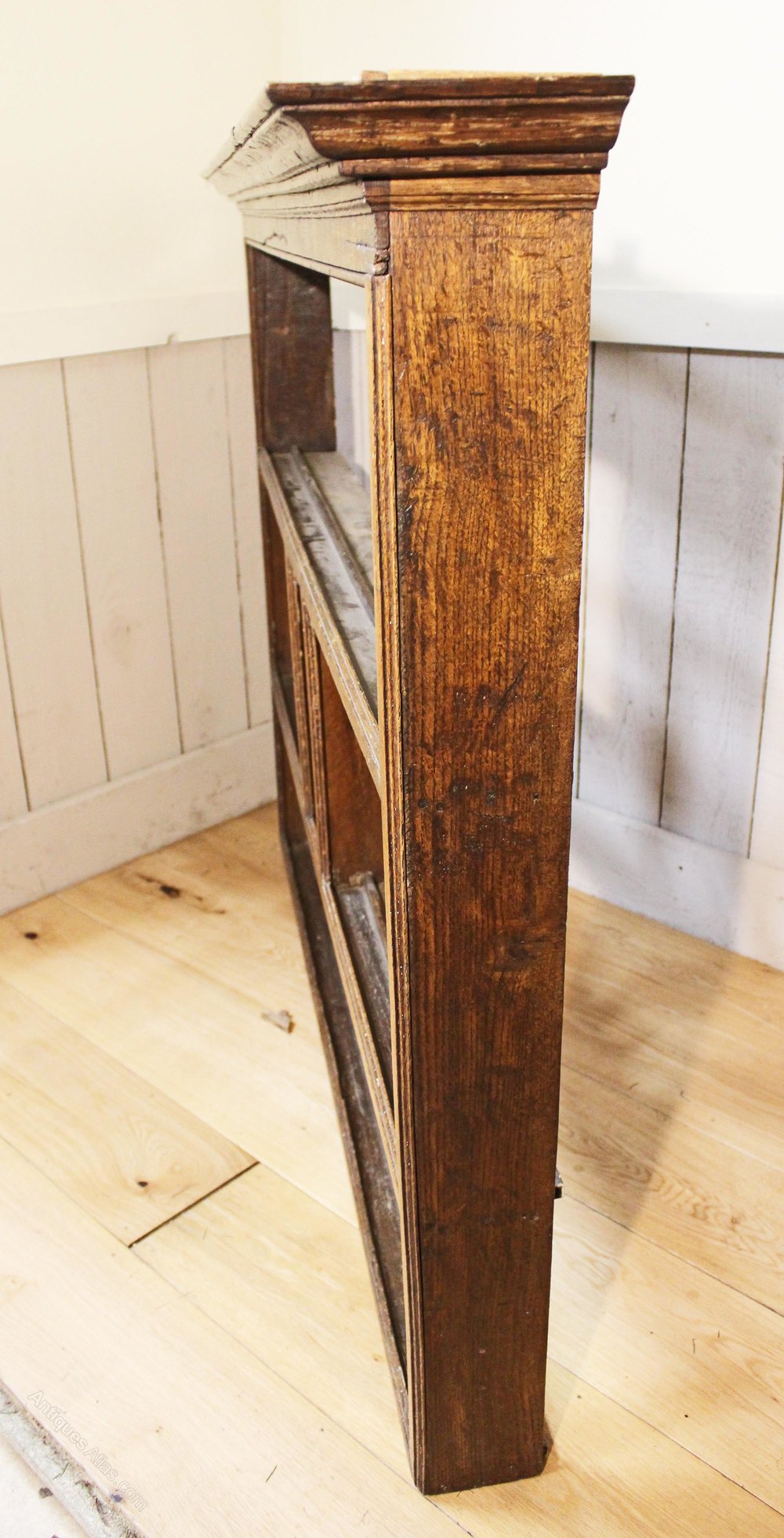 Georgian Oak Delft Rack. Plate Shelves - Antiques Atlas