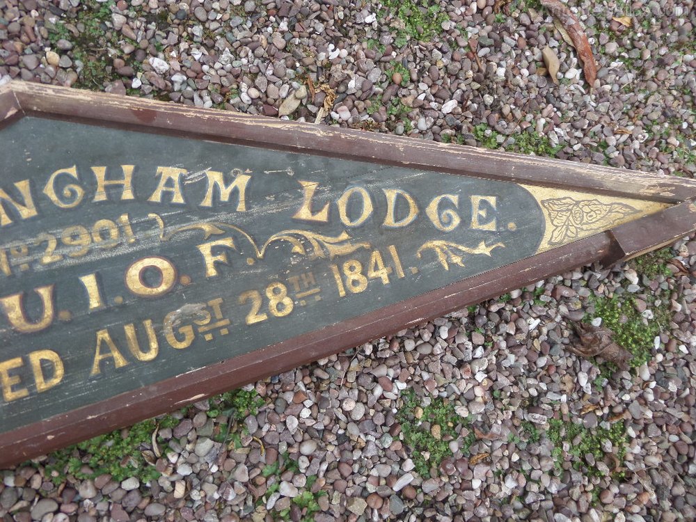 Antiques Atlas - Antique Masonic Lodge Wooden Sign Dated 1841