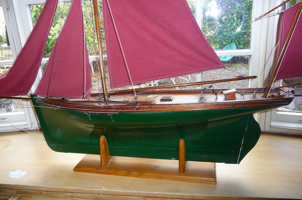 Antiques Atlas - Vintage 60"long Model Fishing Ketch Cawl