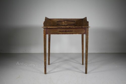 19th C Original Painted Pine Antique Side Table as111a8310 - Antiques Atlas