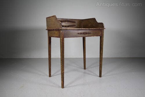 19th C Original Painted Pine Antique Side Table as111a8310 - Antiques Atlas