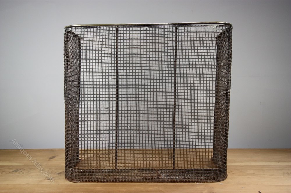 Antiques Atlas - 19th Century Antique Brass Topped Fire Guard ...