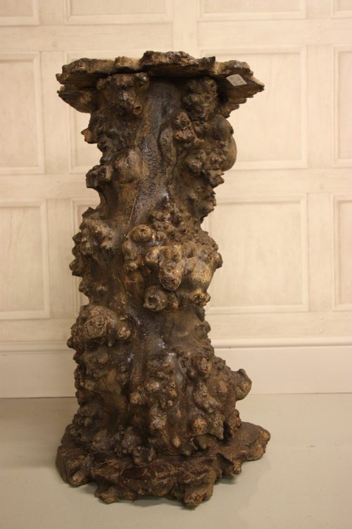 Antique Grotto Burr Wood Stand/Side Table. - Antiques Atlas