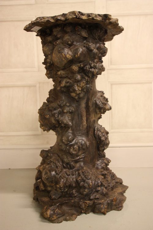 Antique Grotto Burr Wood Stand/Side Table. - Antiques Atlas