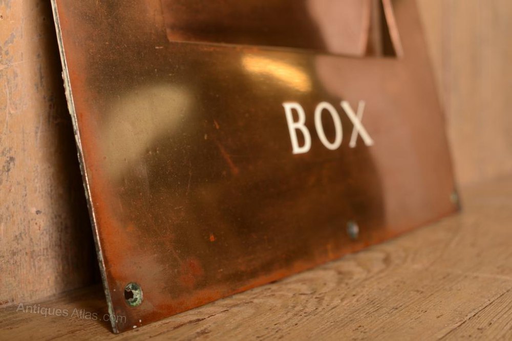 Antiques Atlas - English Edwardian Antique Brass Posting Box Plate