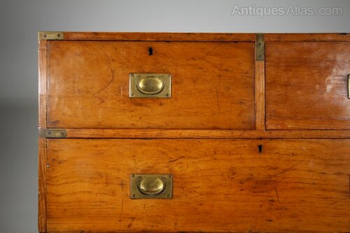 English Quality Antique Military Chest Of Drawers as111a8307 - Antiques ...