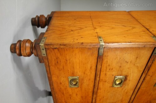 English Quality Antique Military Chest Of Drawers as111a8307 - Antiques ...