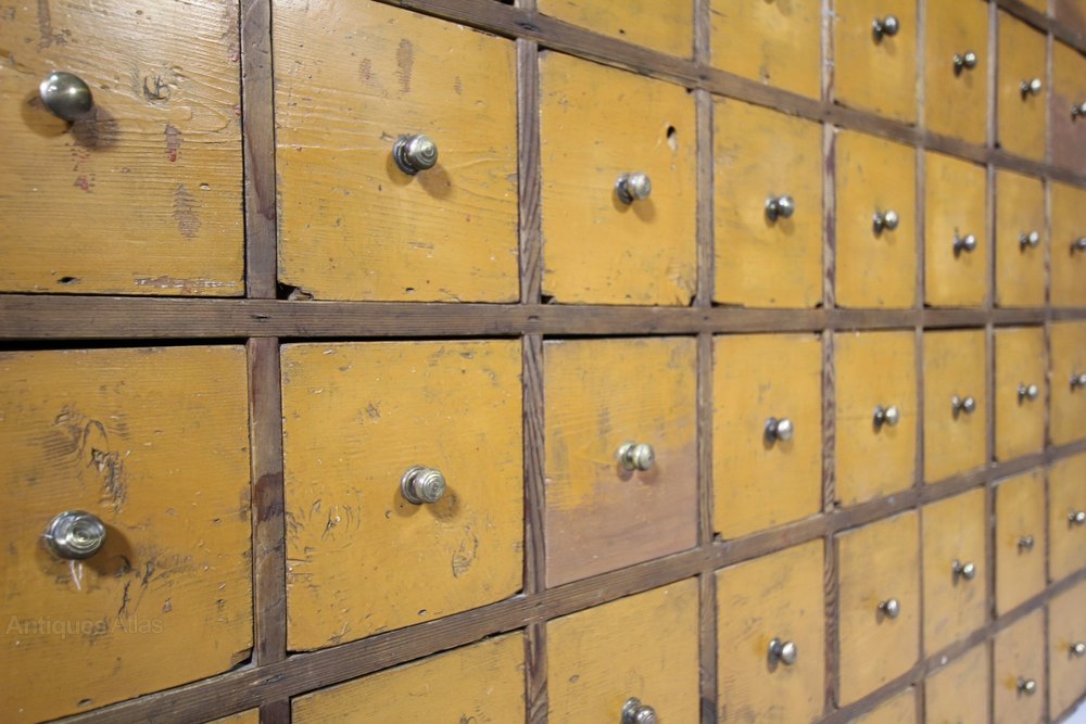 Large English Antique Bank Of Seed Drawers. as111a5568 - Antiques Atlas