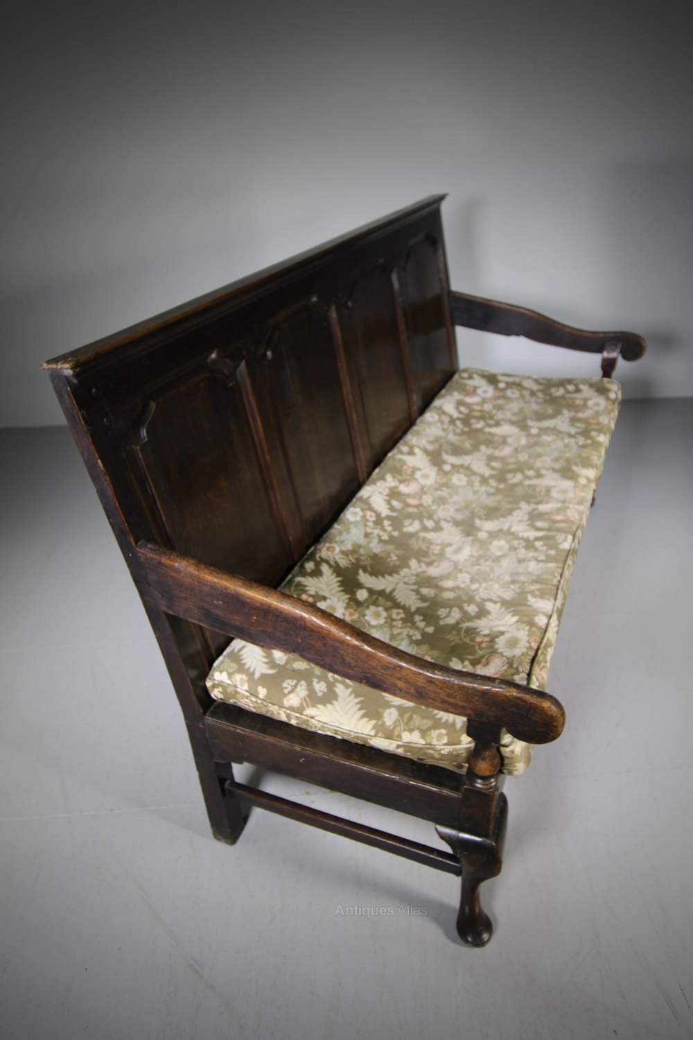 North Of England Georgian Antique Oak Settle Seat - Antiques Atlas