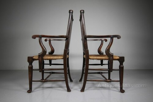 Pair Of 19thC William Morris Antique Tabard Chairs as111a8313 ...