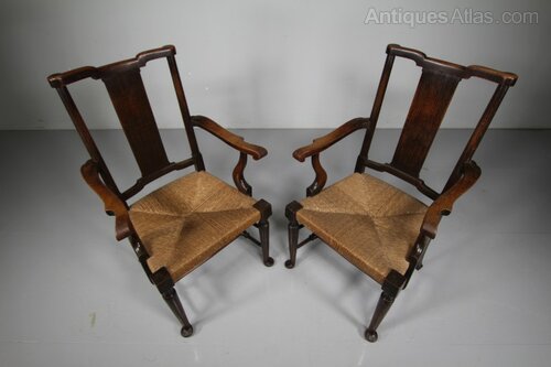 Pair Of 19thC William Morris Antique Tabard Chairs as111a8313 ...