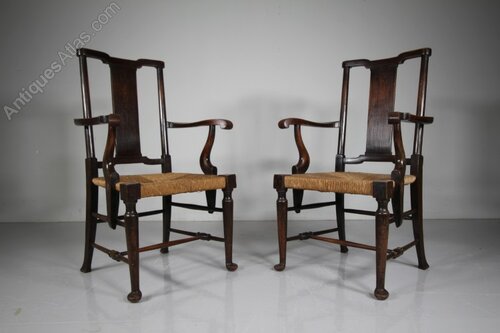 Pair Of 19thC William Morris Antique Tabard Chairs as111a8313 ...