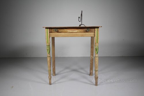 Regency Original Painted Pine Antique Side Table as111a8318 - Antiques ...