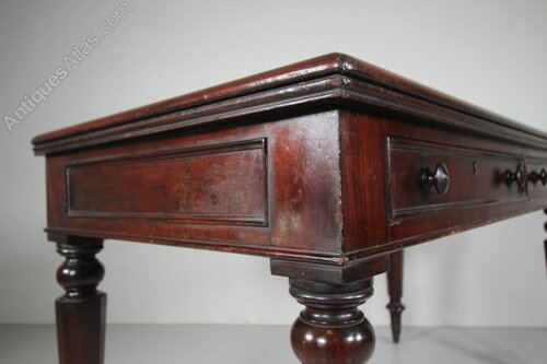 William IV Quality Antique Mahogany Writing Table as111a8312 - Antiques ...