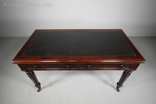 William IV Quality Antique Mahogany Writing Table as111a8312 - Antiques ...