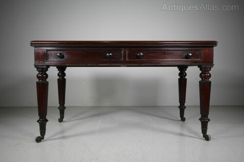 William IV Quality Antique Mahogany Writing Table as111a8312 - Antiques ...