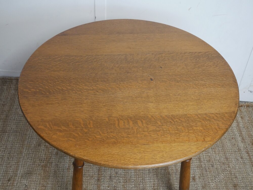 1920's Round Oak Table as789a2247 - Antiques Atlas