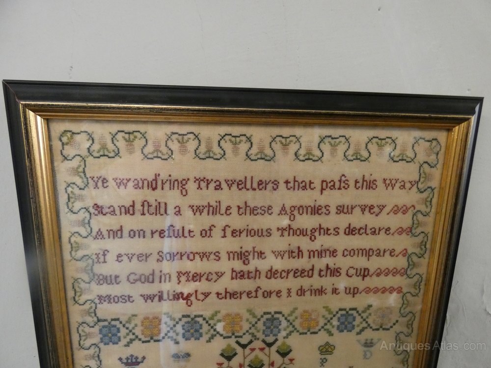 Antiques Atlas - 19th Century Needlework Sampler as789a2084