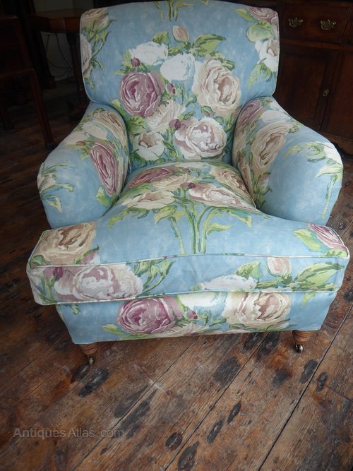 19thc Deep Upholstered Arm Chair - Antiques Atlas