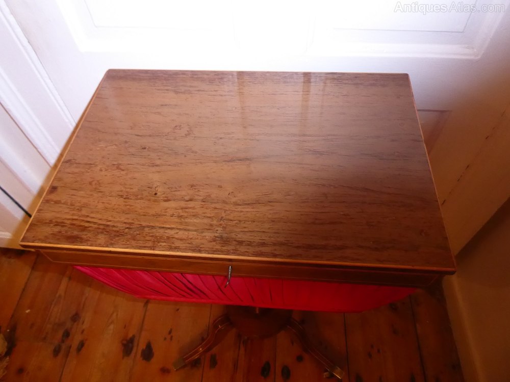 English Regency Sewing Table - Antiques Atlas